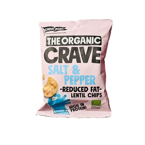 The Organic Crave More Linsechips - Salt & pepper | Chips | Sund snack