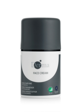 Derma | Face | Cream | ansigts | creme | mænd | allergi | svanemærke