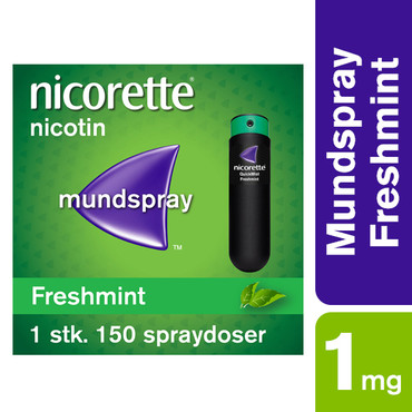 Køb Nicorette QuickMist Mundspray med nikotin til rygestop.