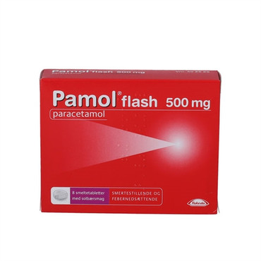 Pamol Flash 500 mg - 8 stk - Et svagt smertestillende middel
