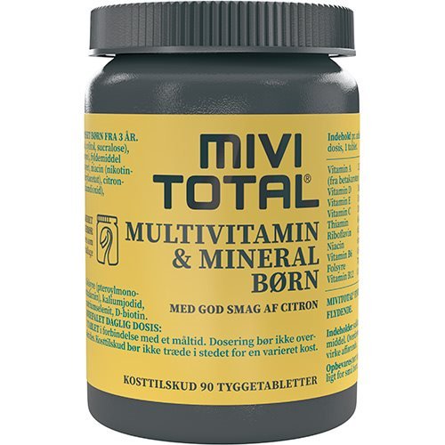 Mivi Total Multivitamin Børn - 90 kapsler, Kosttilskud, Mivi, Vitaminer, Børn