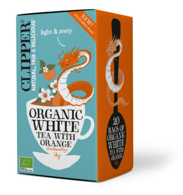 Clipper | white | tea | hvid | te | øko | vanille | appelsin